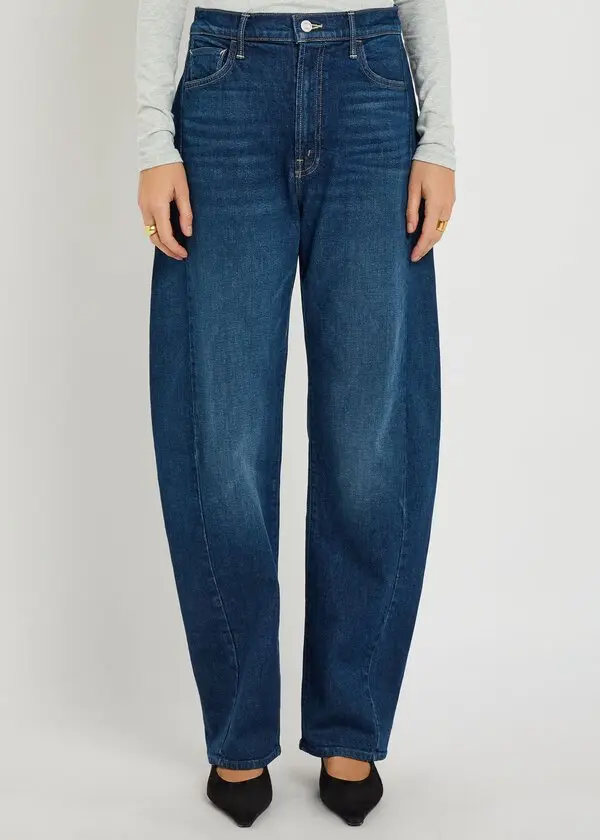 MOTHER The Full-pipe Skimp Barrel-leg Jeans - Blue