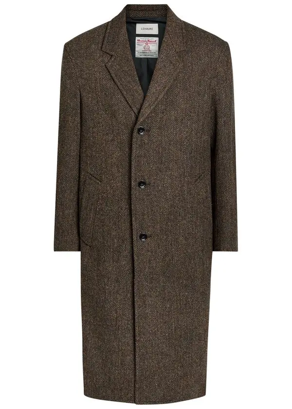 LEMAIRE Chesterfield Herringbone Wool Coat
