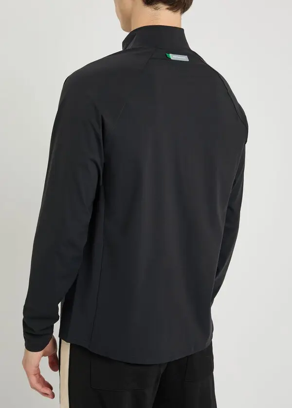 MALBON Performance Logo Stretch-jersey Top - Black