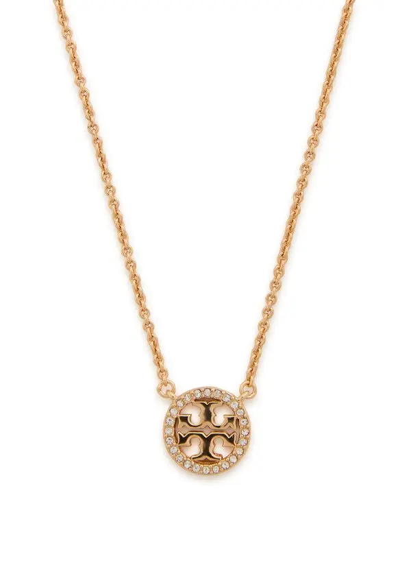 Tory Burch Icon Pavé 18kt -plated Necklace - Gold