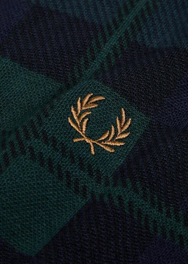 Fred Perry Tartan Cotton Shirt - Navy