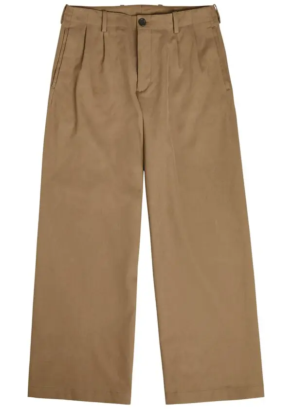 Our Legacy Bridge Wide-leg Chino Trousers - Khaki