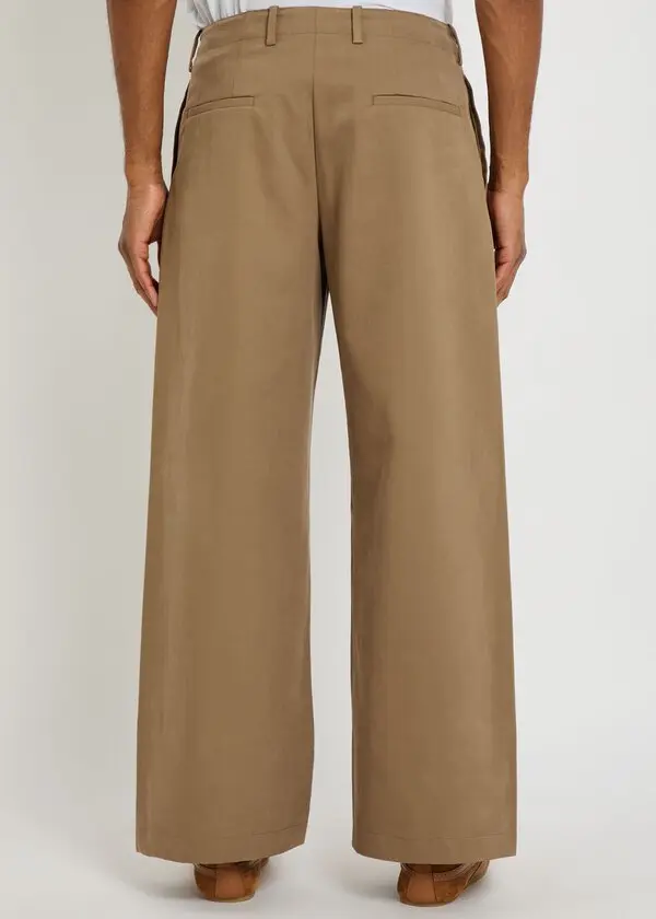Our Legacy Bridge Wide-leg Chino Trousers - Khaki