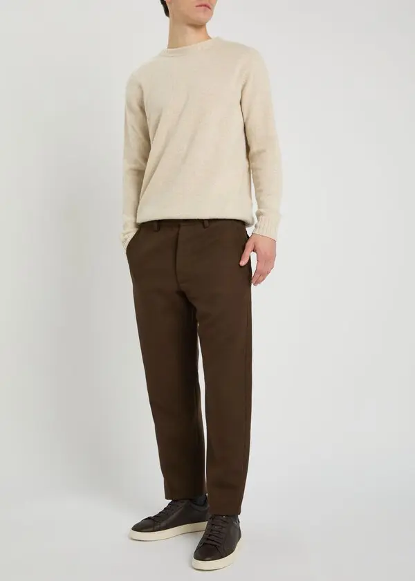 John Smedley Cashmere And Wool-blend Jumper - Beige