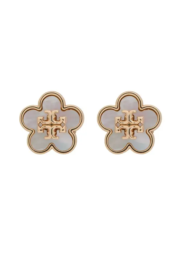 Tory Burch Forget Me Not Gold-plated Stud Earrings - Pearl