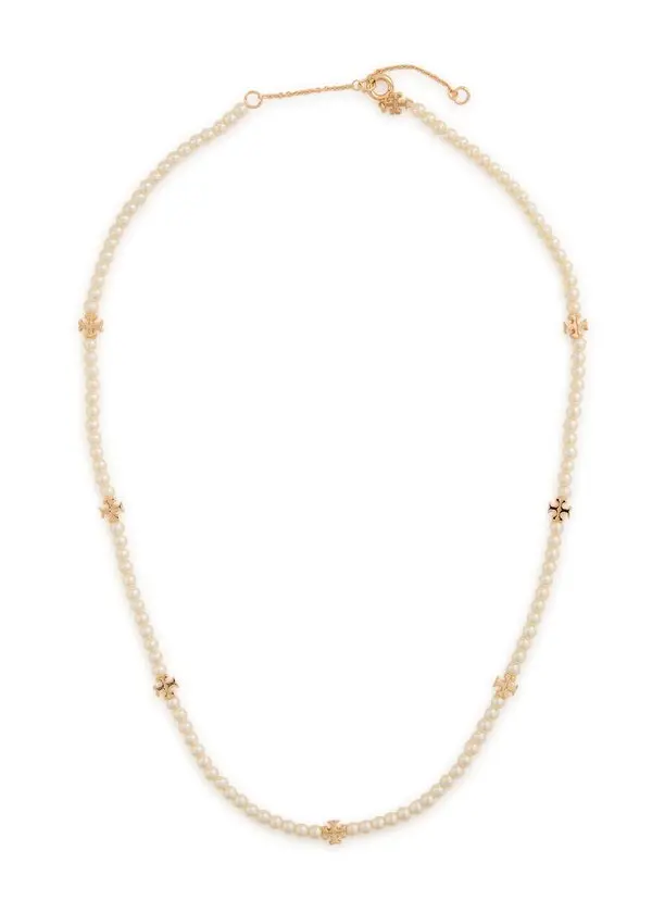 Tory Burch Kira 18kt Gold-plated Necklace - Pearl