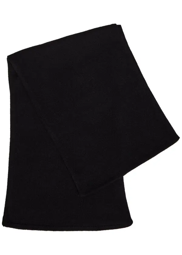 John Smedley Quartz Cashmere And Wool-blend Scarf - Black