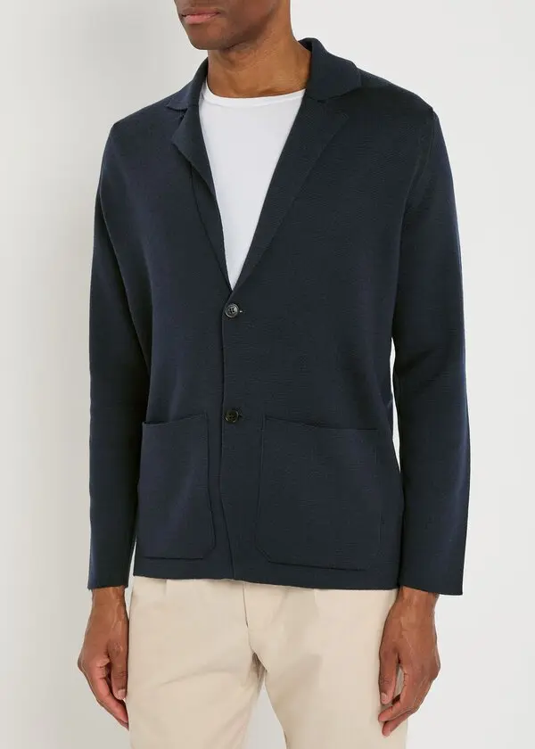 JOHN SMEDLEY Wool Cardigan JOHN SMEDLEY + Bill Nighy Merino Wool