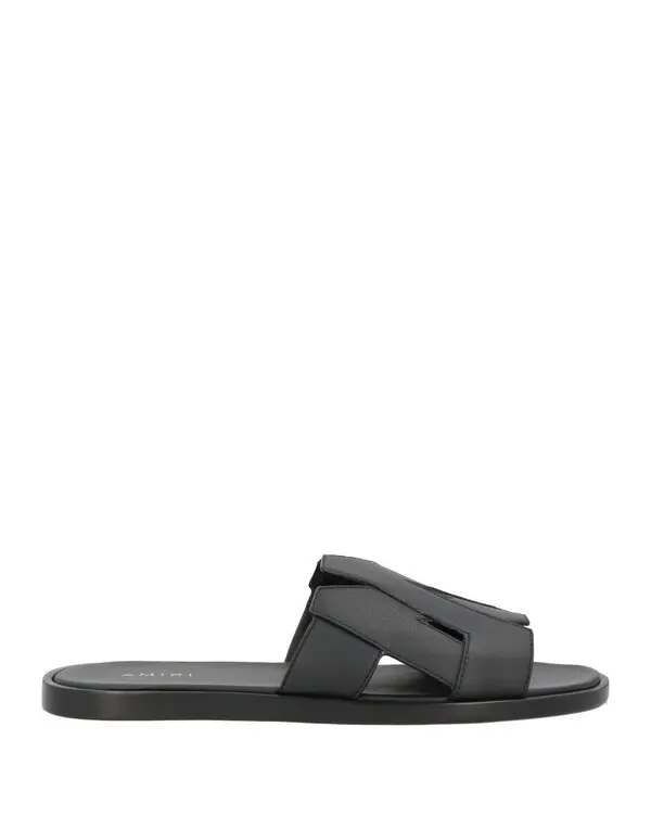 Amiri Pebbled Leather Slide Sandals