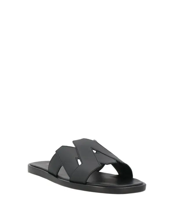 Amiri Pebbled Leather Slide Sandals
