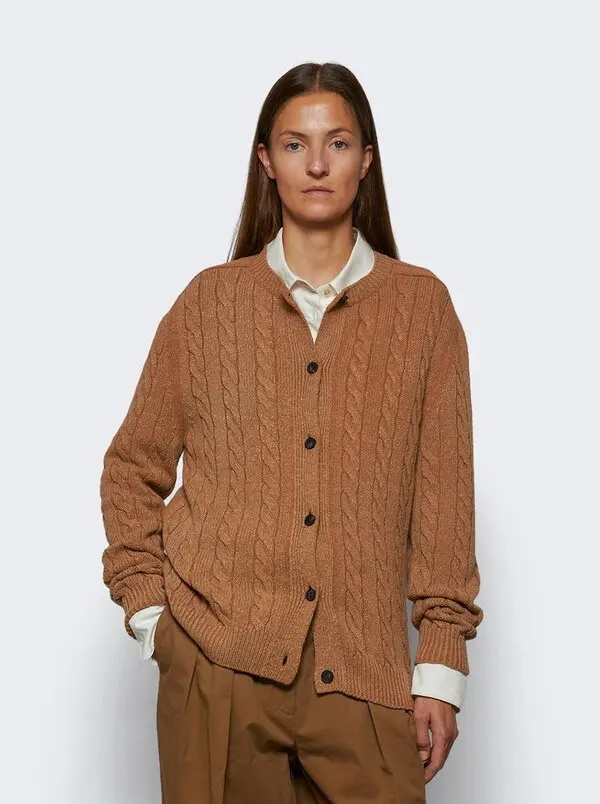 THE ROW Loneke Wool Cardigan - Tan