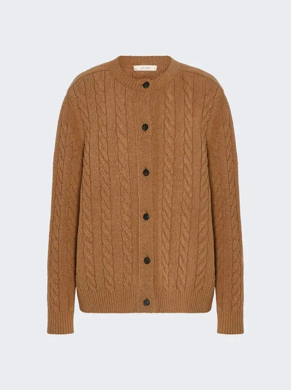 THE ROW Loneke Wool Cardigan - Tan