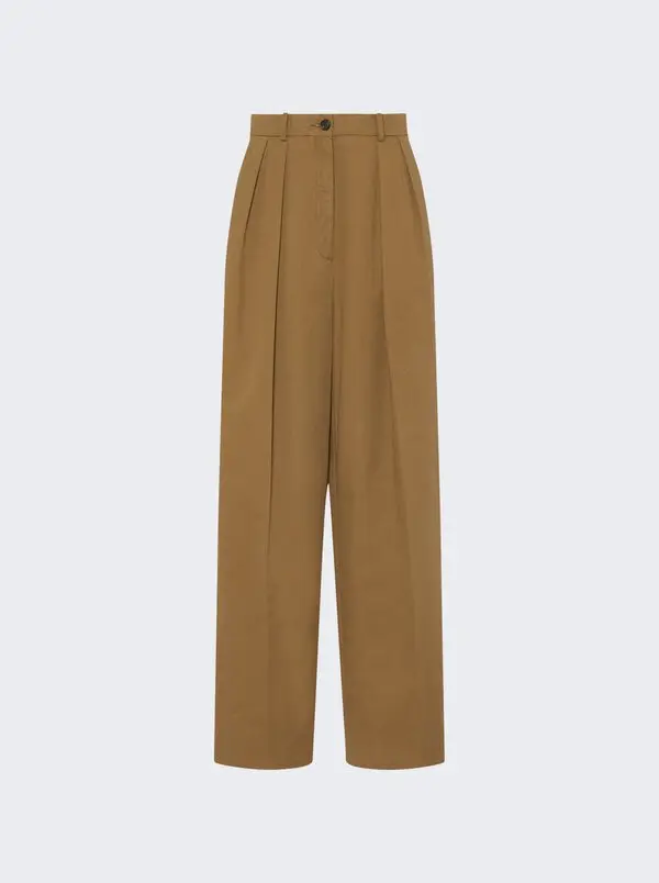 THE ROW Igor Cotton And Cashmere Pants - Tan