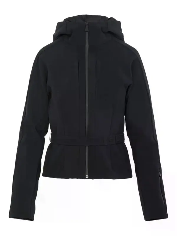 Aztech Mountain Hooded Belted Jacket - Black