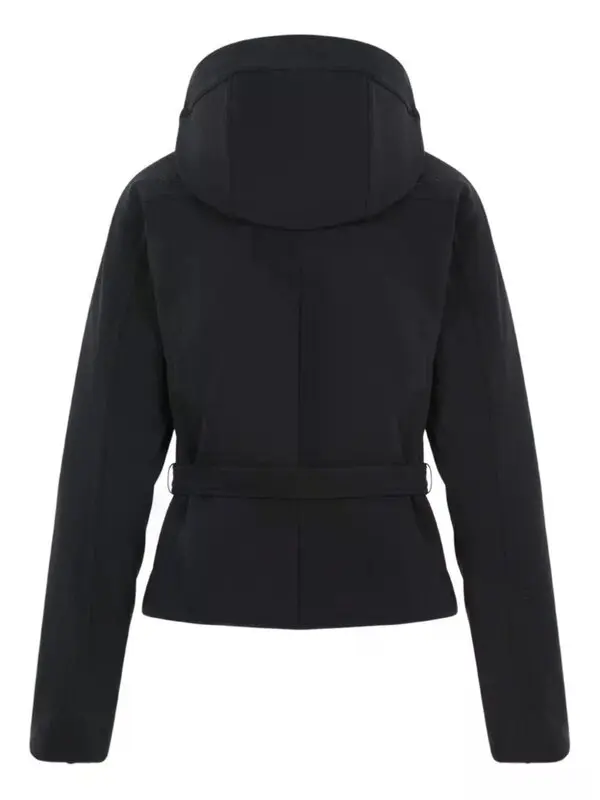 Aztech Mountain Hooded Belted Jacket - Black