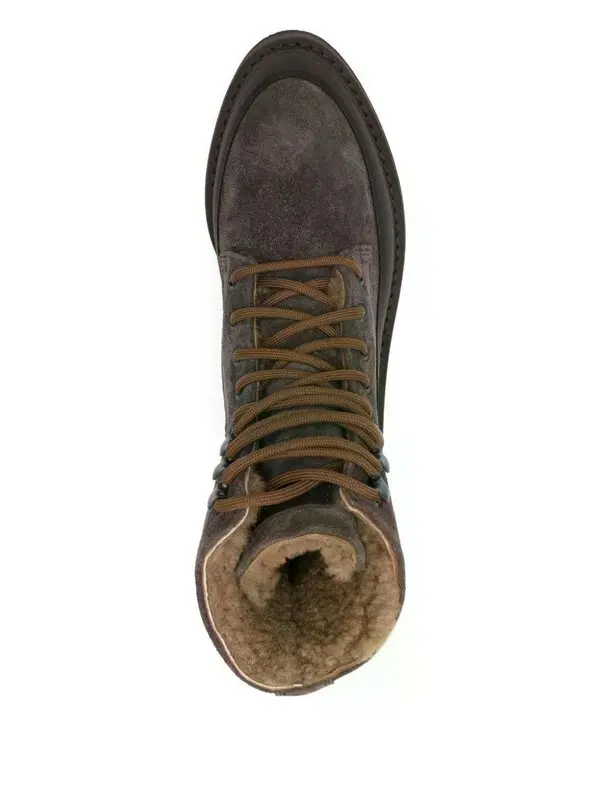 Le Monde Beryl 35mm Shearling Lace-up Boots - Brown