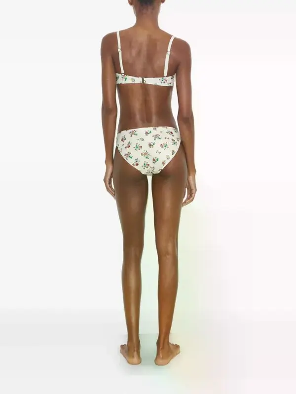 Tory Burch Printed Underwire Bikini Top - White