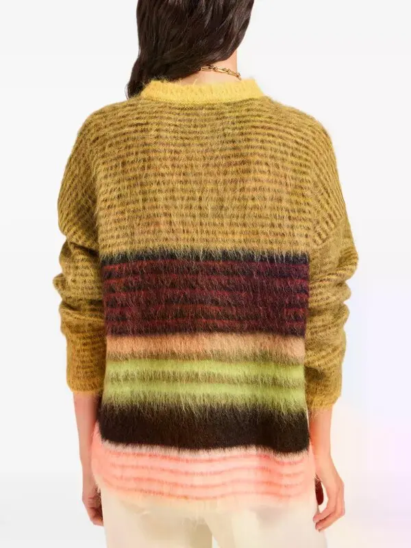 La DoubleJ Round-neck Mohair-wool Blend Sweater - Brown