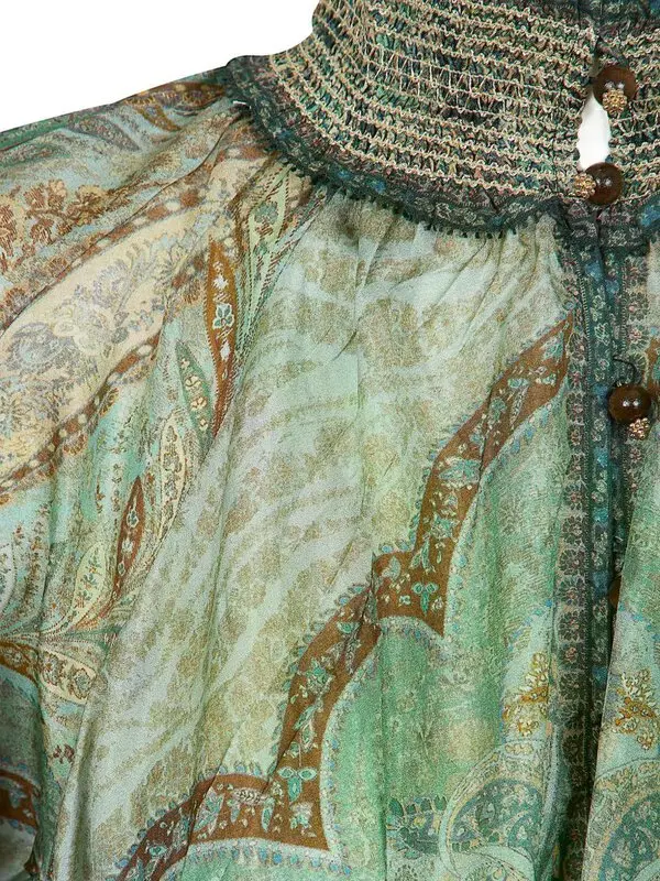 Zimmermann Wanderlust Billow Midi Dress - Green