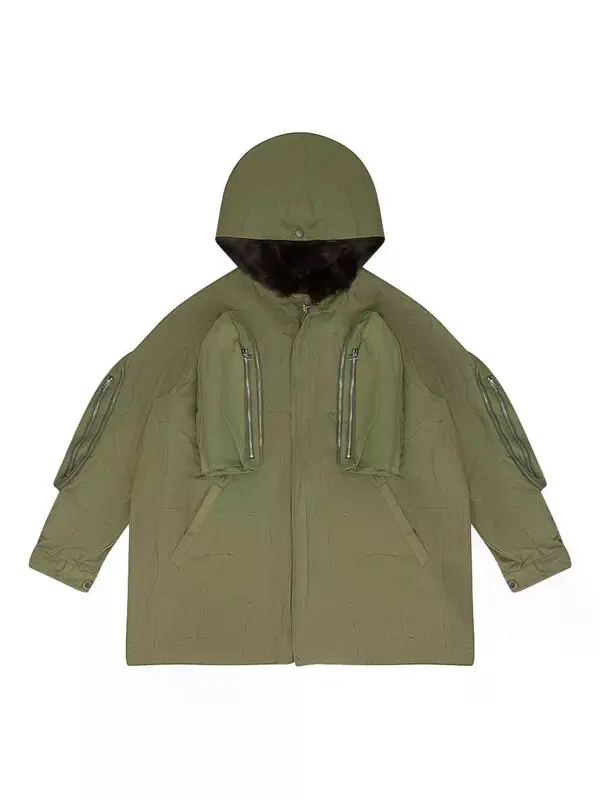 WHO DECIDES WAR Window-pocket Parka