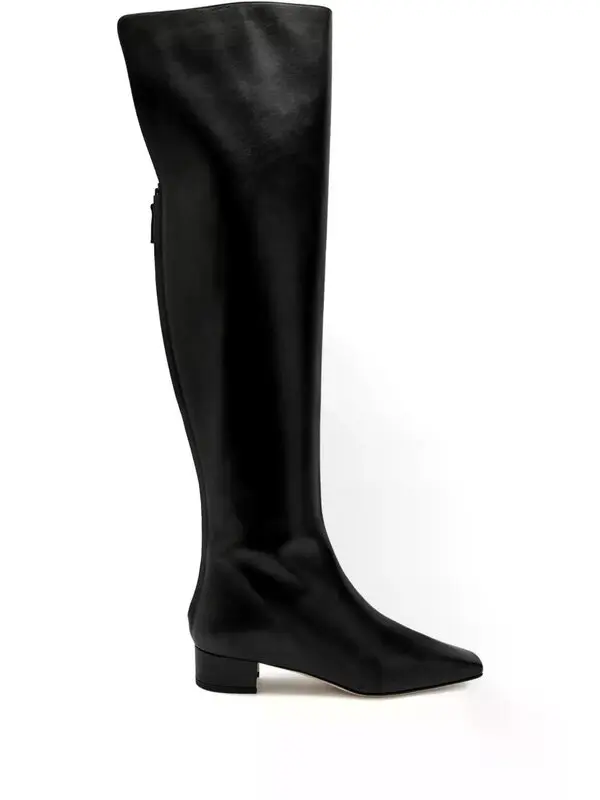 Manolo Blahnik Leather Knee-high Gore Boots
