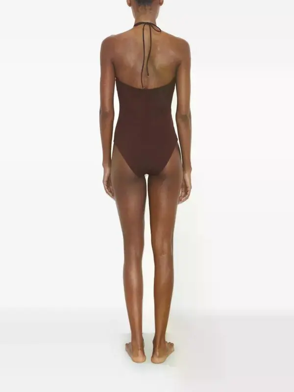 Tory Burch One-piece Swimsuit With Halterneck And Cut Out Detail