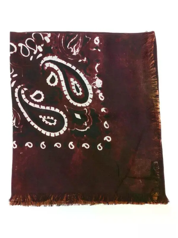 Destin Patterned Scarf - Red
