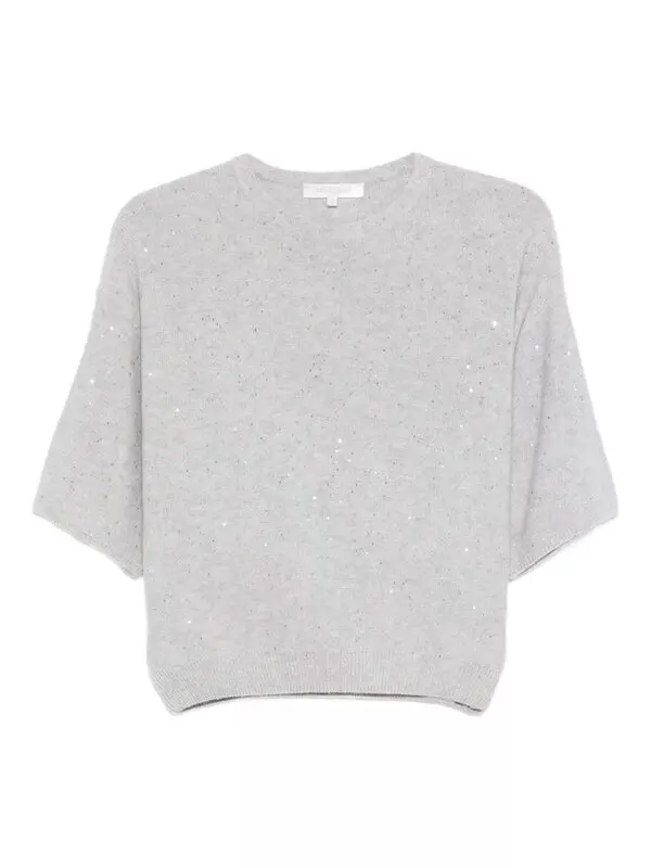 Antonelli Firenze Lucilla Sequin Top - Grey