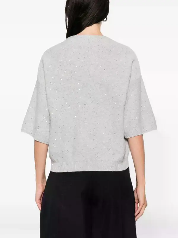 Antonelli Firenze Lucilla Sequin Top - Grey