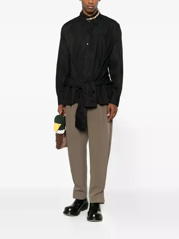 CHARLES JEFFREY Tie Front Shirt