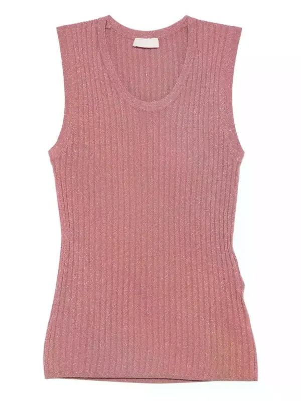Liu Jo Ribbed Knit Sleeveless Top
