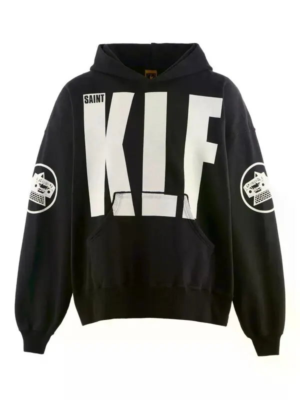 SAINT MXXXXXX Graphic Print Hoodie - Black