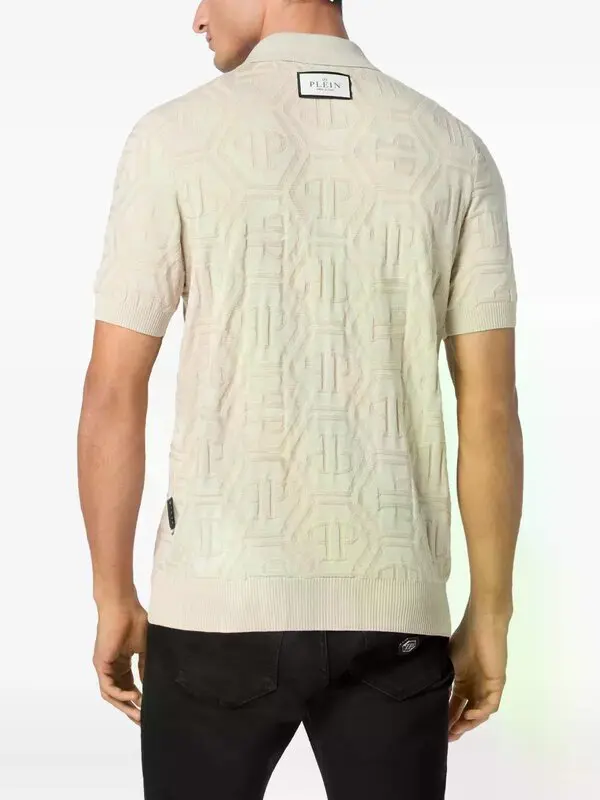 Philipp Plein Jacquard Monogram Polo Shirt