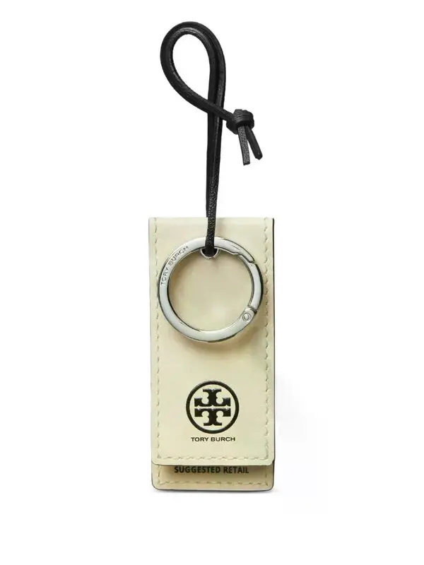 Tory Burch Hangtag Logo Keyring - Neutrals