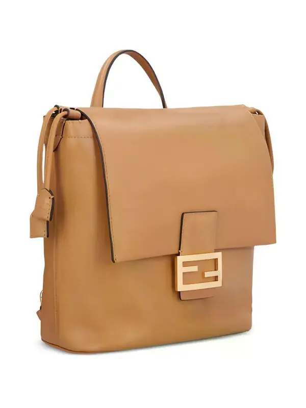 Fendi Ff-clasp Backpack - Brown