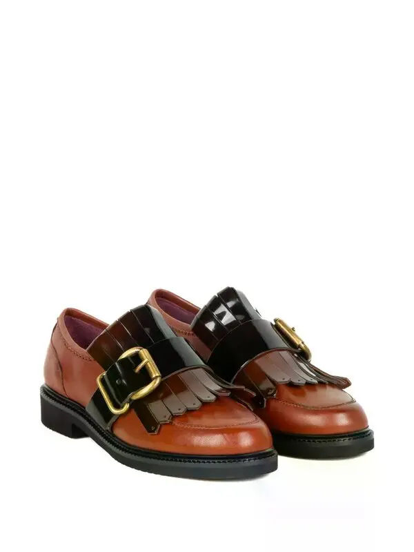 VIOLA RICCI Fringed Buckle Loafers