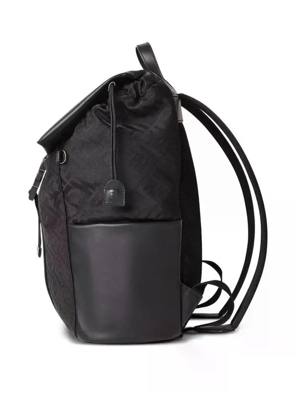 Fendi Flux Buckle Backpack - Black