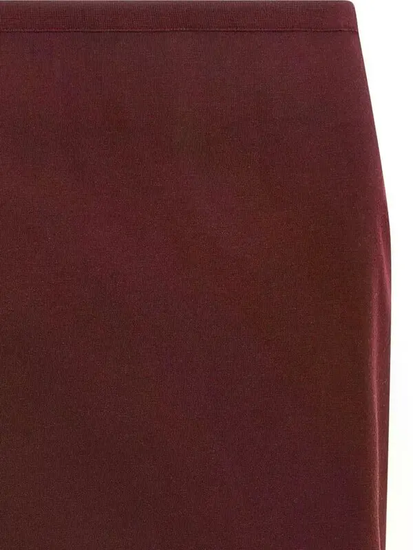 Miu Miu Embroidered Logo Split Midi Skirt