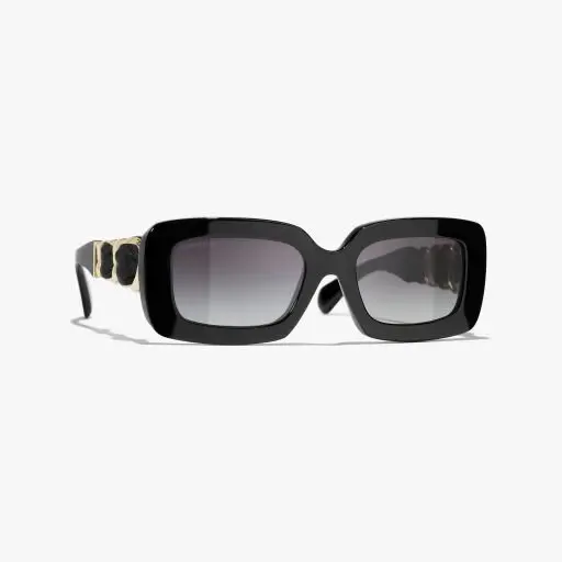 Chanel Rectangle Sunglasses - Black