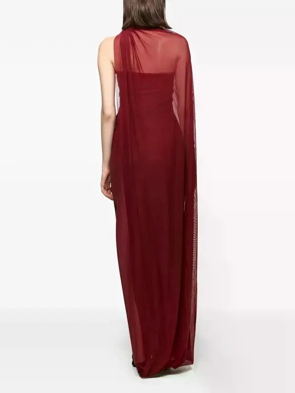 ATU BODY COUTURE Halterneck Gown With Draped Detail - Red