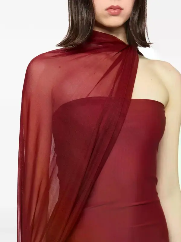 ATU BODY COUTURE Halterneck Gown With Draped Detail - Red