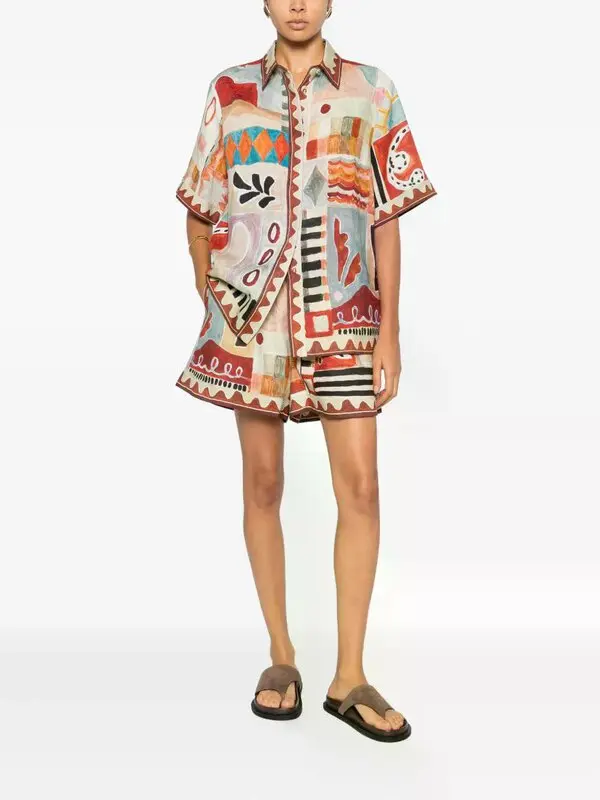 ALEMAIS Abstract-print Shorts