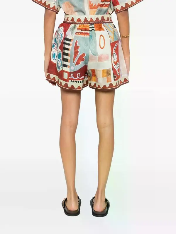 ALEMAIS Abstract-print Shorts