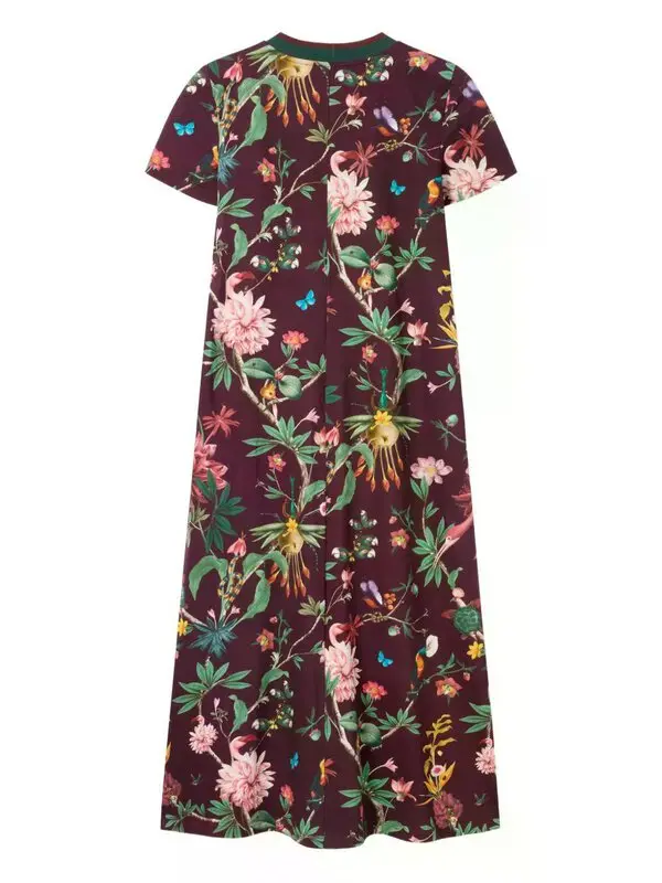 La DoubleJ Sporty Swing Floral-print Dress - Purple