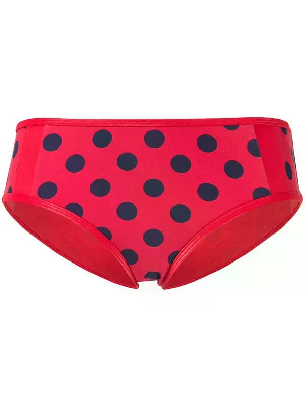 DUSKII Cerise Full Brief Bikini Bottom - Red