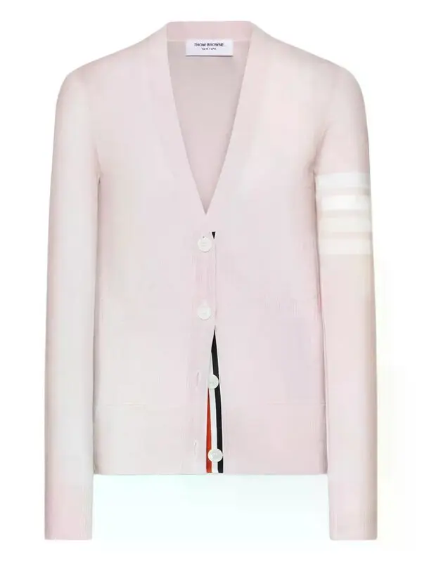 Thom Browne Sleeve-detail V-neck Cardigan
