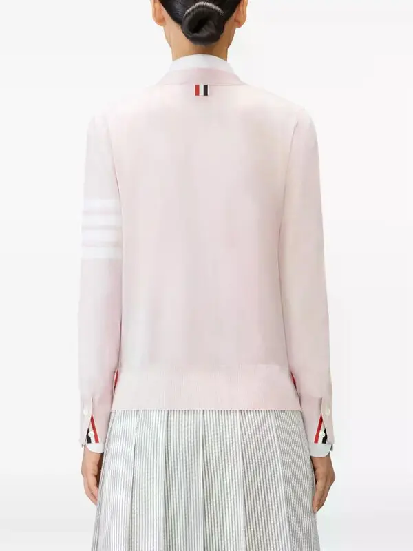 Thom Browne Sleeve-detail V-neck Cardigan