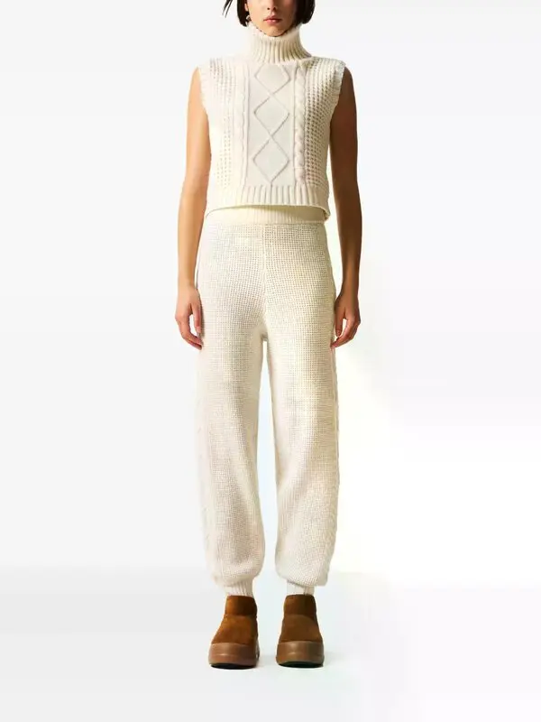 Perfect Moment Merino Wool Cable Knit Trousers