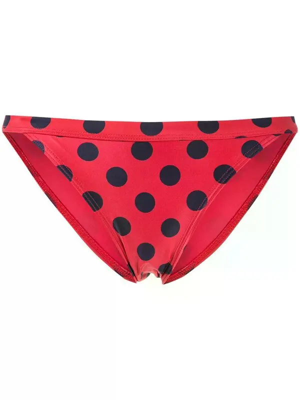 DUSKII Cerise Banded Bikini Bottoms - Red