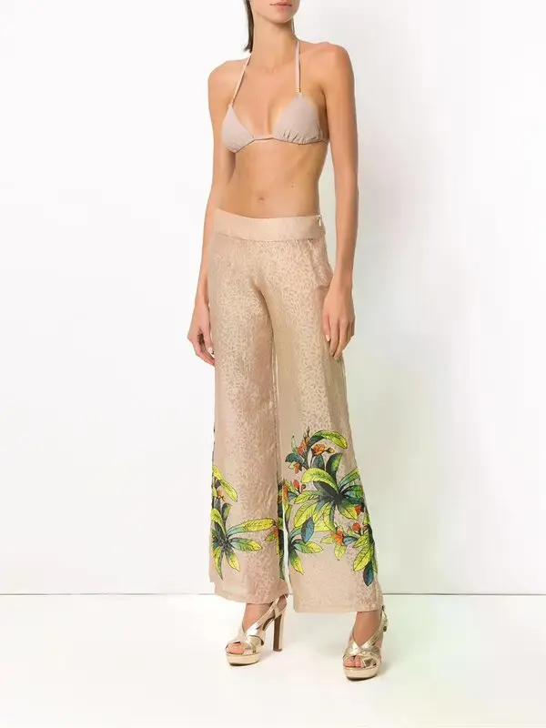 AMIR SLAMA Printed Silk Trousers